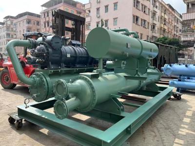 China 700kw Shell Tube Heat Exchanger Evaporator Condenser Ss304 Ss316 In Salty Water Refrigeration System for sale