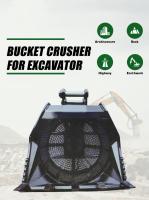 China ODM Rotating Screening 6-8ton Mini Digger Crusher Bucket Excavator Attachment for sale