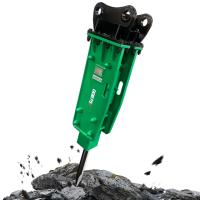China Top Type 75mm Tool Diameter Hydraulic Breaker Rock Breaker For 6- 9  Ton  Excavator Backhoe Loader JCB3CX CAT416 for sale
