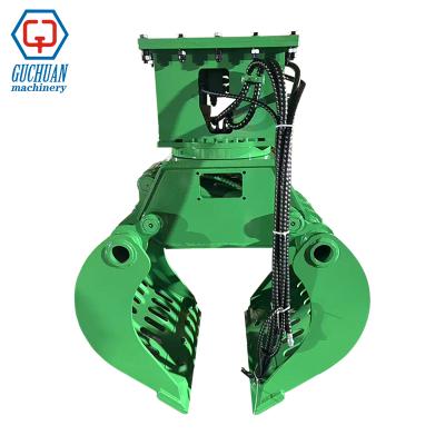 China Guchuan 360° Rotation Hadox 450 NM400 Sorting Demolition Grapple for 1-40 tons Excavator for sale