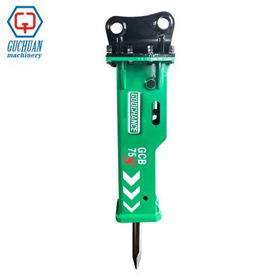 China 413kg Box Type 75mm Chisel SB43 Hydraulic Breaker Rock Hammer For 6-9T Excavator Demolition for sale