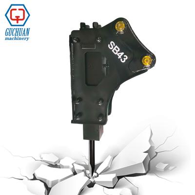 China Triangle Side Type SB43 Hydraulic Breaker For 6-9 Ton Excavators for sale