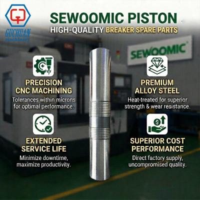 China SEWOOMIC GCB & Furukawa HB Series Hydraulic Breaker Pistons: SNCM616V Alloy Engineering, Cryogenic Heat Treatment & OEM Interchangeability Guide for sale