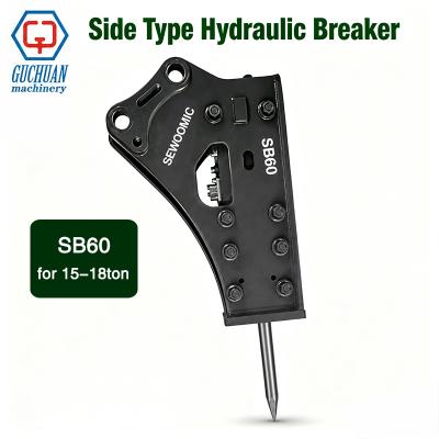 China Side Type Hydraulic Breaker | SOOSAN SB60 Equivalent Rock Hammer GCB190 for 15–18 Ton Excavators for sale