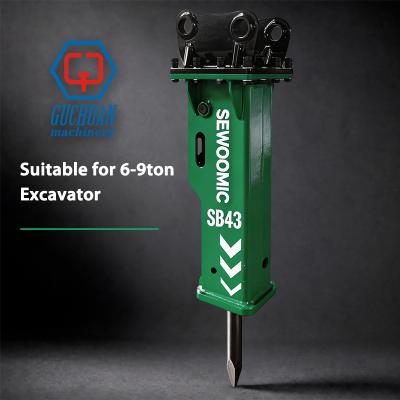 China Silent Hydraulic Breaker: SOOSAN SB43 Equivalent Hydraulic Hammer Attachment for 6–9 Ton Excavators for sale