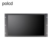 China Polcd 18.5 Inch Industrial Resistive Touch Monitor Metal Frame Rack Mount 1366x768 for sale