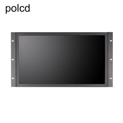 China Polcd 18.5 Inch Industrial Resistive Touch Monitor Metal Frame Rack Mount 1366x768 for sale
