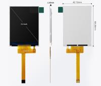 China 2.4 Inch TFT LCD Display 240x320 Resolution 260 Nit Brightness with ST7789V3 Drive IC for sale