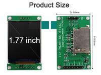 China Polcd ST7262 1.77 Inch 128x160 TFT Touch Screen Display with 300 Nit Brightness and 24-bit RGB Interface for sale