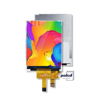 China Polcd 2.8 Inch IPS TFT LCD Display 240x320 Full View 300 Nit 4 Wire SPI Industrial Screen for sale
