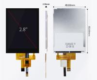 China Polcd 2.8 Inch IPS TFT LCD Display 240x320 SPI Touch Panel 300nit 10 Pin for sale