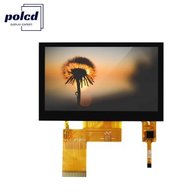 China Polcd ST7262E43 4.3 Inch TFT LCD Display with 280 Nits Brightness and 800×480 Resolution for sale