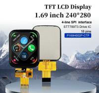 China 1.69 Inch 240x280 TFT LCD Display Module with Capacitive Touch Panel - 500 Nit Brightness, ST7789T3 Driver IC for sale