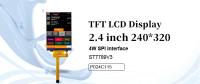 China 2.4 Inch TFT LCD Display Module 240×320 Resolution ST7789V3 Driver 4-Wire SPI Interface for sale