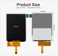 China Polcd 2.8 Inch 240x320 SPI TFT Graphic LCD Display Module 300 nit ST7789V for sale