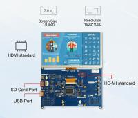 China Polcd 7 Inch 1024x600 RGB LCD Drive Board RTD2281 with Audio Speaker for Industrial Outdoor Display for sale