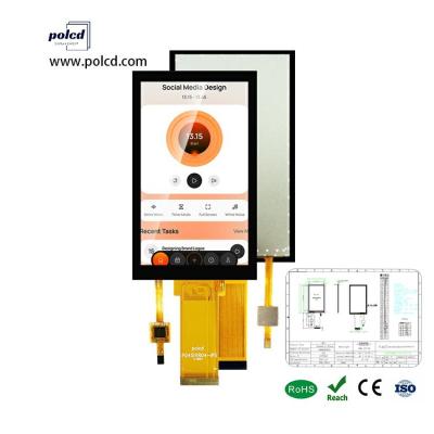 China Polcd 4.5 Inch TFT 480*854 Resolution Contrast Ratio 1200:1 RGB Interface IPS Touch Screen LCD Modules for sale