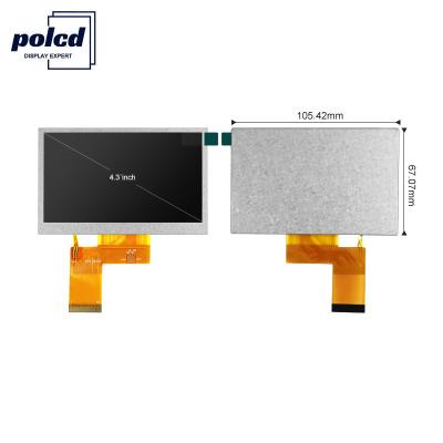 China Polcd ST7262E43 4.3 Inch Capacitive Touch Screen 40 Pin Lcd 800x480 300 Nit for sale