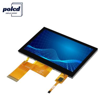 China Polcd 4.3 Inch TFT LCD Screen with Capacitive Touch Panel - 800×480 Resolution, 280 cd/m² Brightness, ST7262E43 Driver IC for sale