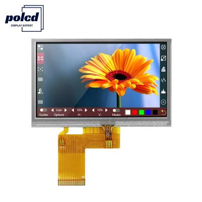 China 4.3 Inch TFT LCD Display 480x272 RGB 24-bit with 300 Nits Brightness and -20°C to 70°C Operating Range for sale