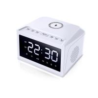 China Multi Bedside LED Digital RGB Smart Bluetooth Speaker Alarm Clock FM Radio 10W Fast Charging for sale