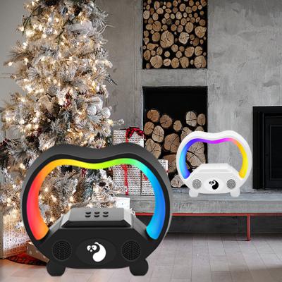China Waterproof Portable RGB Alarm Clock Build In Battery Outdoor Wireless Speaker for sale