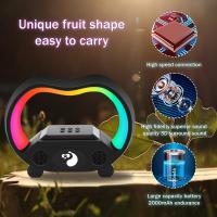 China Waterproof Portable RGB Alarm Clock Build In Battery Outdoor Wireless Speaker for sale