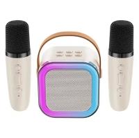 China Music Karaoke Portable Player Wireless Speaker Mini Microphone RGB LED Lighting Bluetooth Outdoor Party Child Gift Box for sale