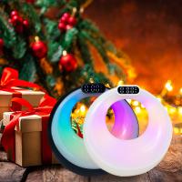 China G-Shaped Smart Wireless Charger RGB Alarm Clock Speaker APP Control Atmosphere Desk Lamp Bluetooth LED Night Light for sale