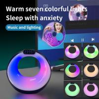 China G-Shaped Smart Wireless Charger RGB Alarm Clock Speaker APP Control Atmosphere Desk Lamp Bluetooth LED Night Light for sale