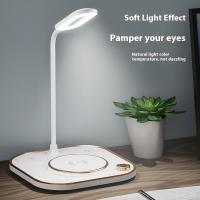 China Three-in-One Wireless Charger Desk Lamp 15W Output Power Apple Huawei Mobile Phones Watches Fast Charging Station for sale