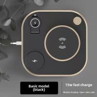 China Three-in-One Wireless Charger Desk Lamp 15W Output Power Apple Huawei Mobile Phones Watches Fast Charging Station for sale