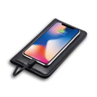 China Charging Wallet Portable Power Bank 5W Output Customizable Logo Mobile Business Gift Card Bag Wireless Charger Compact for sale
