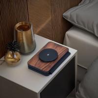 China Foldable Stand Wood Wireless Charger 3-in-1 15W Multi-Function QC3.0 PD Type-C Port Mobile Phones Fast Charging Dock for sale