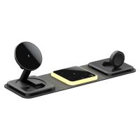 China Wireless 3 In 1 Foldable Magnetic Charger Stand 15W Fast Quick Charging 20W Output Power For Earphones for sale