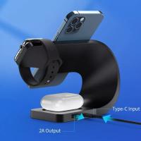 China Magnetic 4 In 1 Phone Watch Earbud Charger 15W Stand Fast Wireless Charging Dock Station Portable for sale
