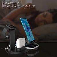 China 7 In 1 Phone Watch Earbud Charger Station 10W 5V/2A Wireless Multi Device Fast Charging Dock for sale