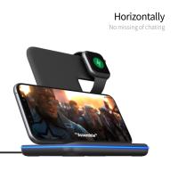 China 3 In 1 Phone Watch Earbud Charger Multifunction Wireless Stand Holder 15W Fast Charging Docking Station for sale