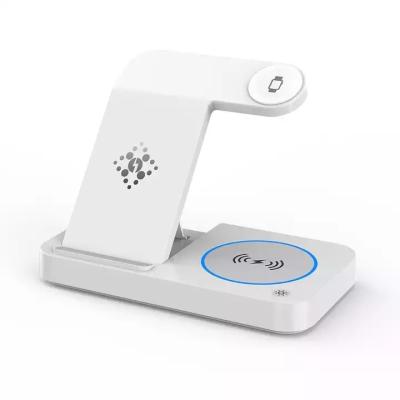 China 15W Fast Wireless Charging 3 1 For Stand Charger Station Holder Mobile Phone Watch Cell Phone Fold Thin Charger for sale