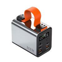 China High Capacity Outdoor Wired Power Bank 100W PD 60000mAh Micro USB Wireless LED Charger for sale