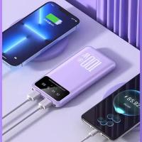 China Super Fast Wired Power Bank 100W Wireless Li Polymer 2 in 1 Quick Charger Portable for sale
