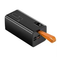 China Large Capacity Li Polymer Power Bank LED Digital Display 4USB Type C Wireless PD 22.5W 50000mAh Wired Fast Charger for sale
