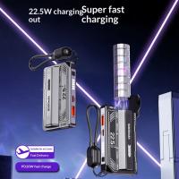 China Fast Charging Detachable Battery Power Bank 22.5W 5000mAh Compact Portable Built in Cable Wired Mobile Charger for sale