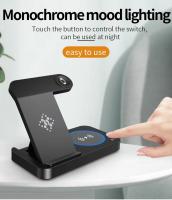 China 3 In 1 15W Magnetic Fast Charging Wireless Charger Folding Mobile Phone Bracket Multifunctional Fast Charging Wireless Mobile for sale