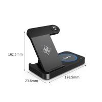 China 3 In 1 15W Magnetic Fast Charging Wireless Charger Folding Mobile Phone Bracket Multifunctional Fast Charging Wireless Mobile for sale