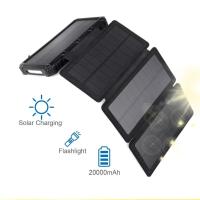 China Outdoor Emergency Portable Usb Cell Phone Mobile Waterproof High Capacity 20000mah Waterproof Dual Usb Solar Phone Power Bank for sale