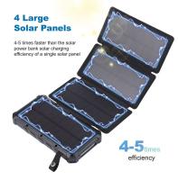 China Outdoor Emergency Portable Usb Cell Phone Mobile Waterproof High Capacity 20000mah Waterproof Dual Usb Solar Phone Power Bank for sale