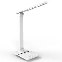 China LED Desk Lamp With USB Port Fast Wireless Charger Eye Caring Dimming Table Lamp For Mobile Phones for sale