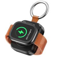 China Mini Watch Cordless Power Bank Wireless 1500mAh Magnetic PD Portable Keychain Charger for sale