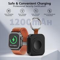 China Mini Watch Cordless Power Bank Wireless 1500mAh Magnetic PD Portable Keychain Charger for sale